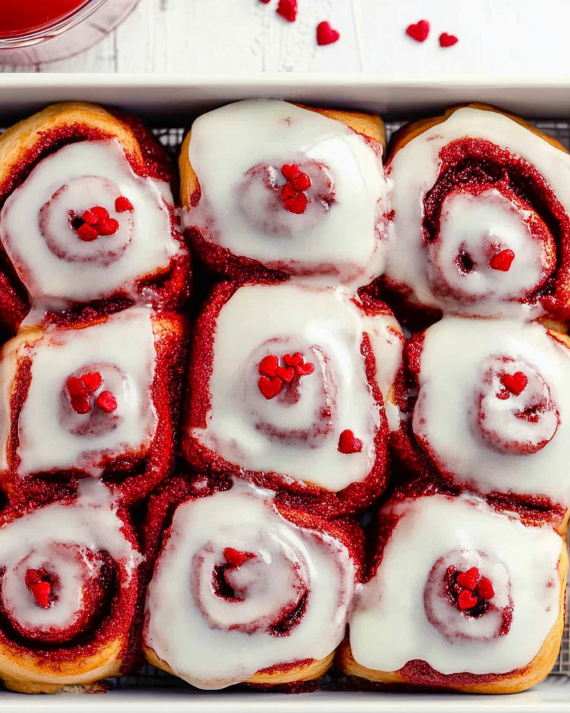 Soft & Fluffy Red Velvet Cinnamon Rolls Recipe