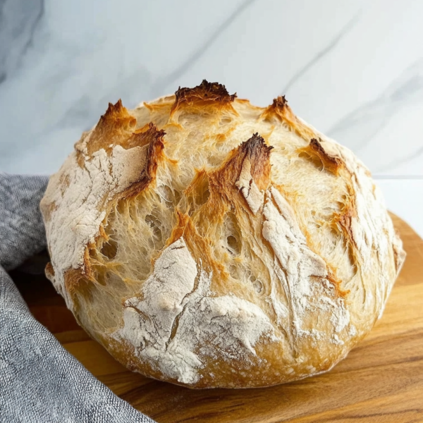 Quick and Easy No-Knead Bread (No Fuss, Just 4 Ingredients!)
