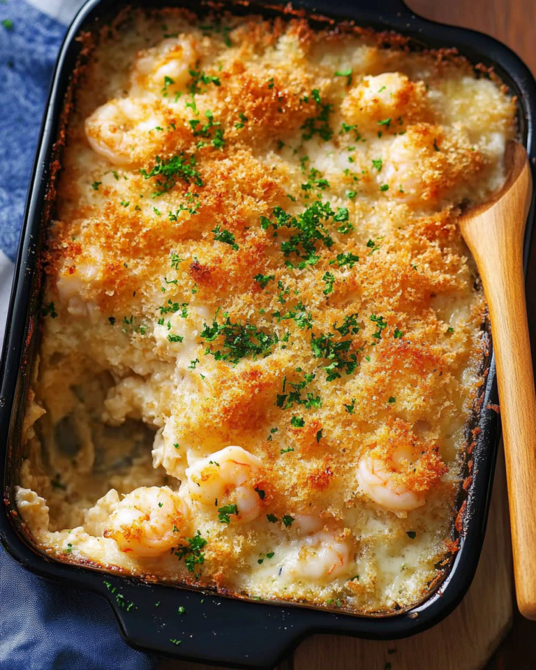 Cheesy Shrimp Casserole – Easy & Creamy Seafood Bake