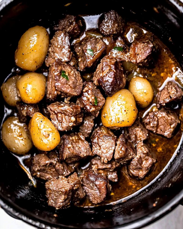 Slow Cooker Garlic Butter Beef Bites – Easy & Flavorful